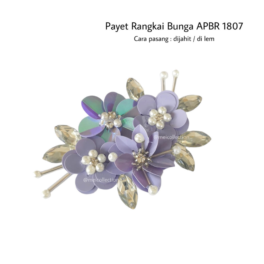 Jual Payet Rangkai Bunga 3d Apbr 1807 Bahu Pinggang Lengan Pundak