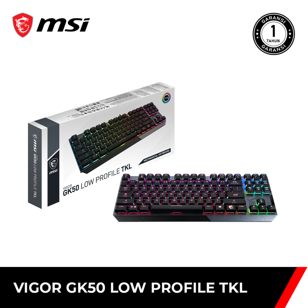 Jual MSI Vigor GK50 Low Profile Tenkeyless TKL Keyboard Gaming ...