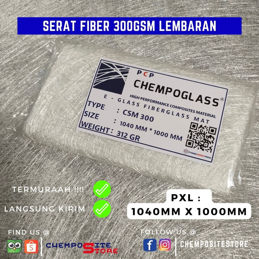 Jual Serat pelapis anti bocor fiber glass mat Waterproofing lembaran ...