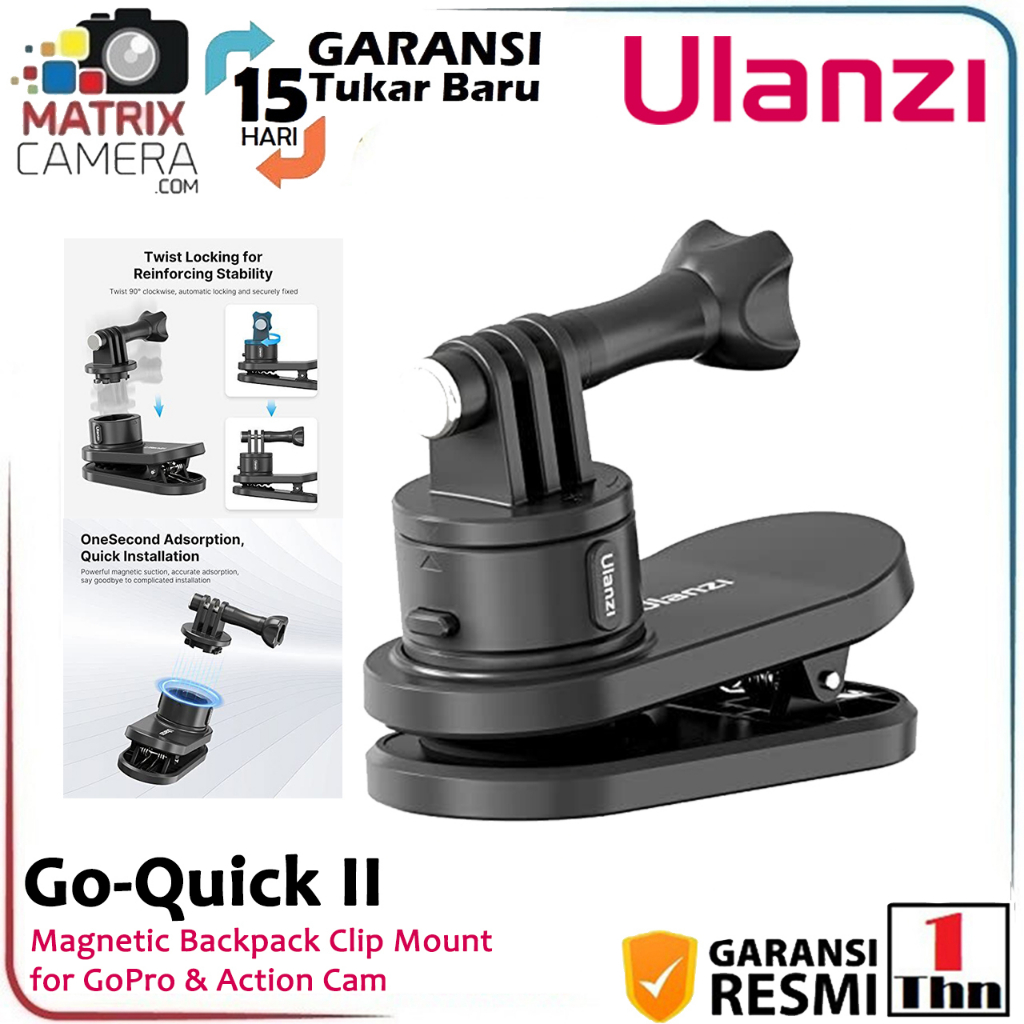 Jual Ulanzi Go-Quick II Magnetic Backpack Clip Strap Mount | Shopee ...
