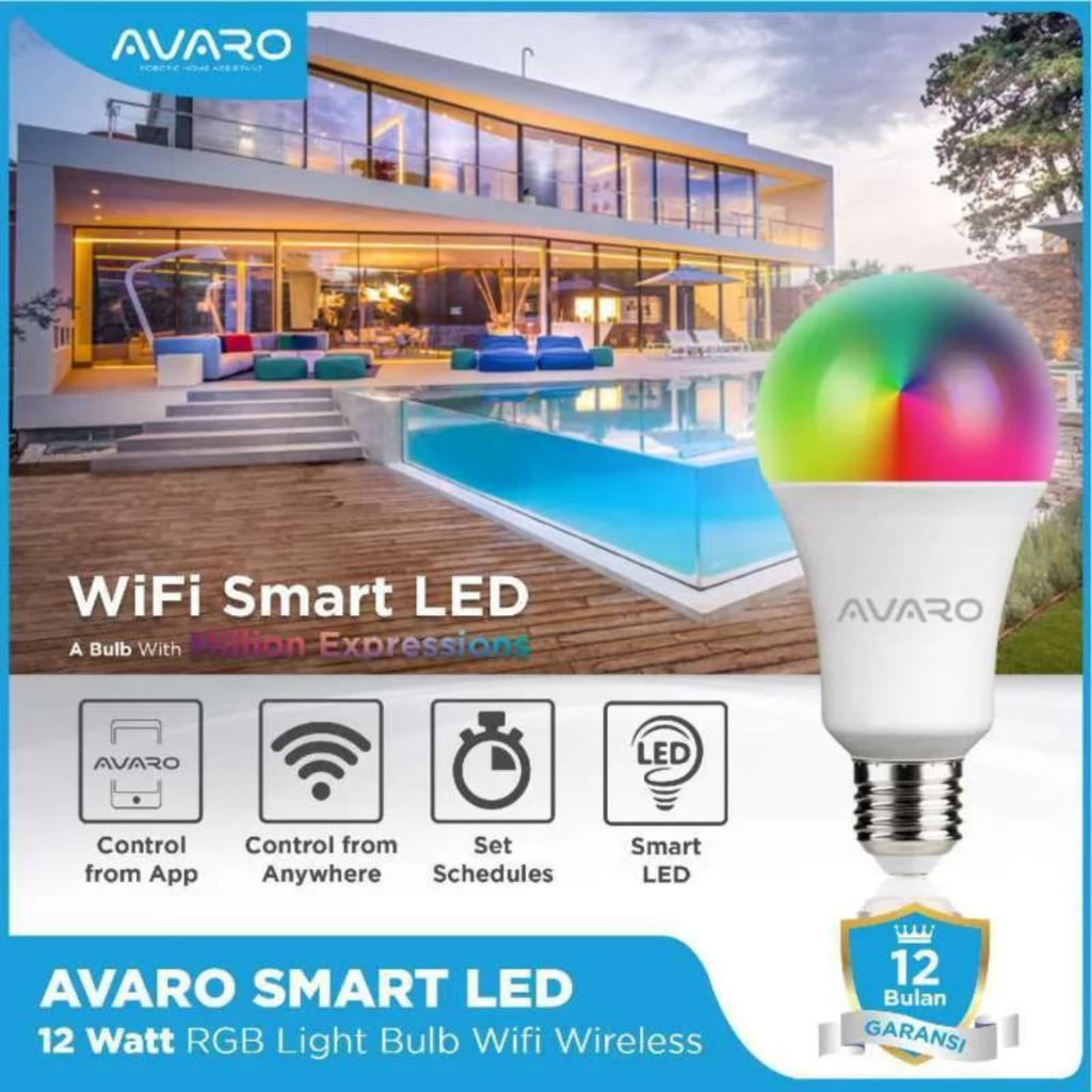 Jual AVARO Smart LED WiFi 12Watt Smart Light Bulb Lampu Pintar RGB + WW Smart Lamp WiFi | Shopee ...