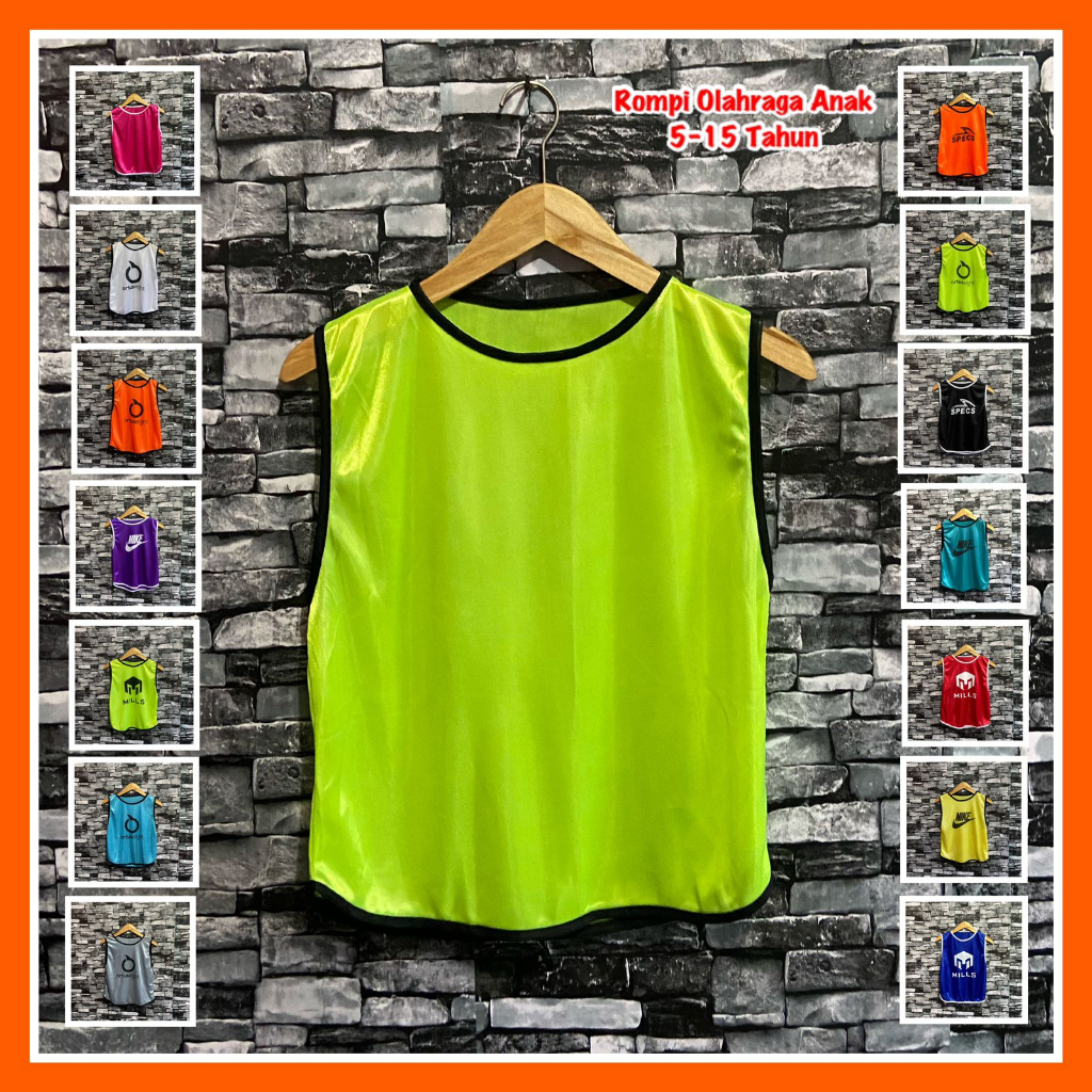 Jual Rompi olahraga sepak bola futsal anak SD SMP Rompi bola anak ...