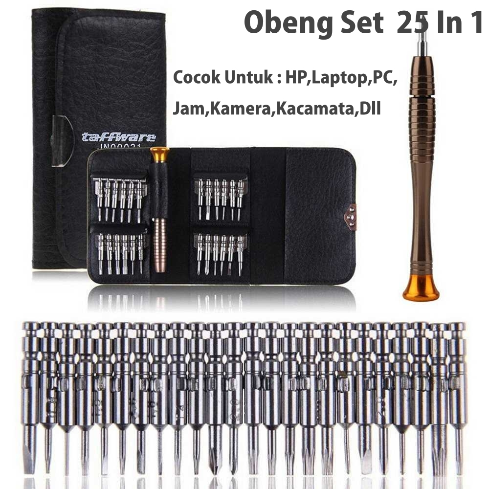 Jual Obeng Set 25 in 1 Kecil Multifungsi Reparasi Service Tool HP ...