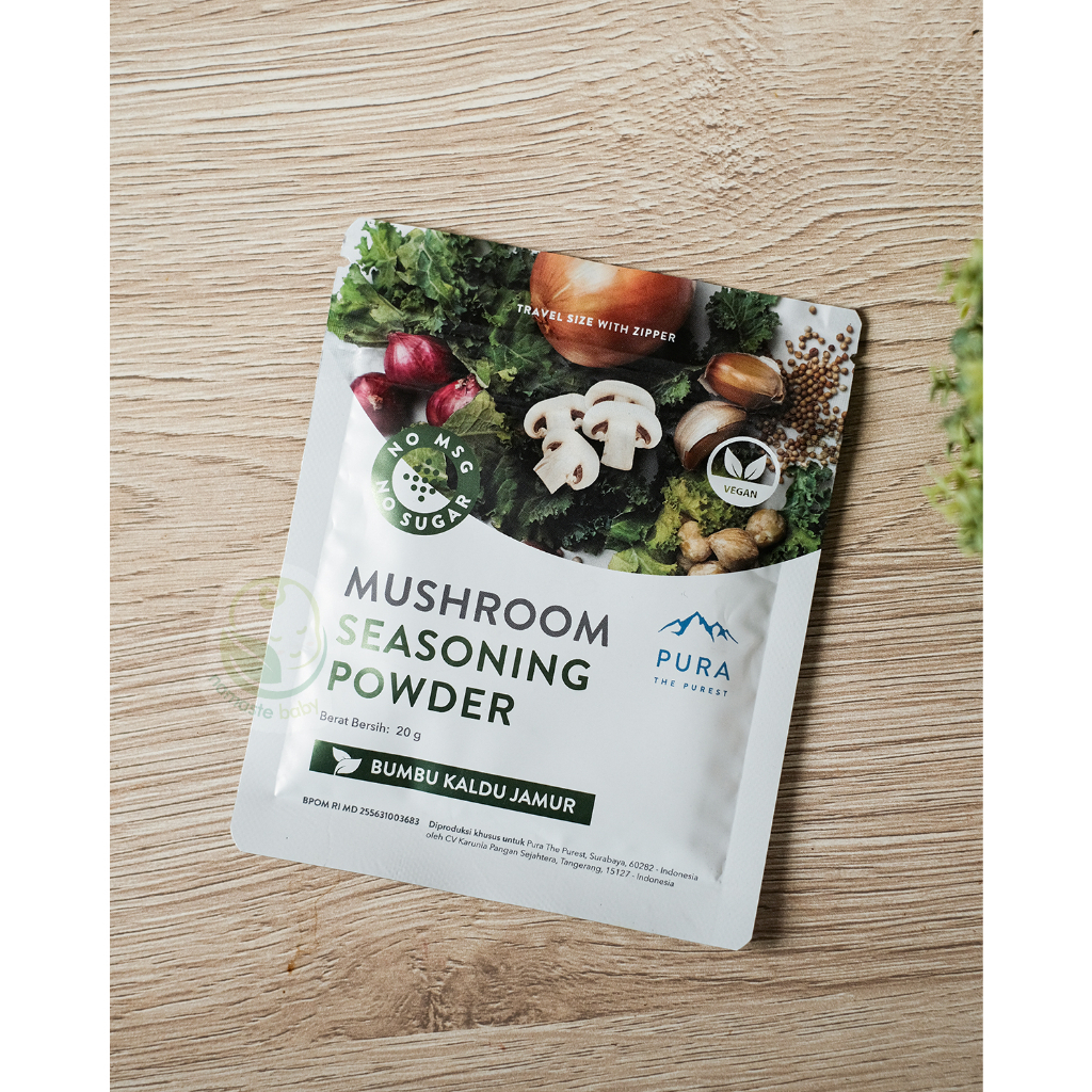 Jual MINI SIZE PURA SEASONING POWDER VEGAN MUSHROOM 20GR | Shopee Indonesia
