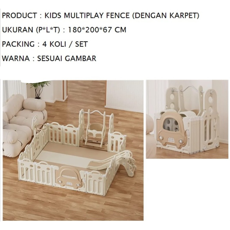 Jual BONUS BOLA MANDI JUMBO PAGAR MAINAN ANAK 3in1 AYUNAN RING BASKET ...