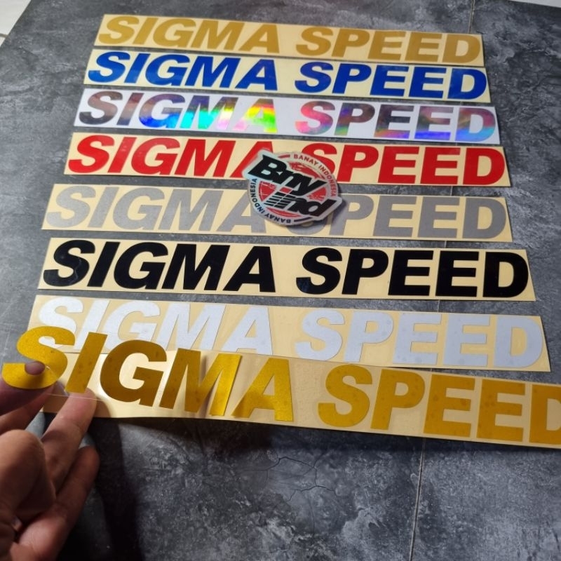 Jual Sticker Stiker SIGMA SPEED Stiker Mobil Cutting | Shopee Indonesia