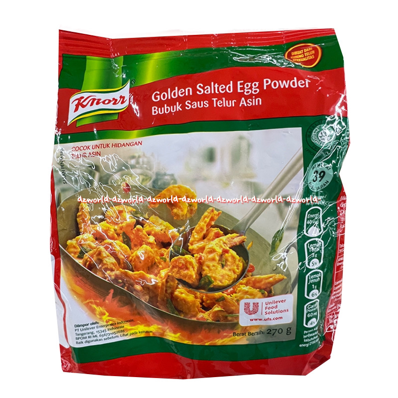 Jual Knorr Golden Salted Egg Powder 270gr Bubuk Membuat Masakan Menu ...
