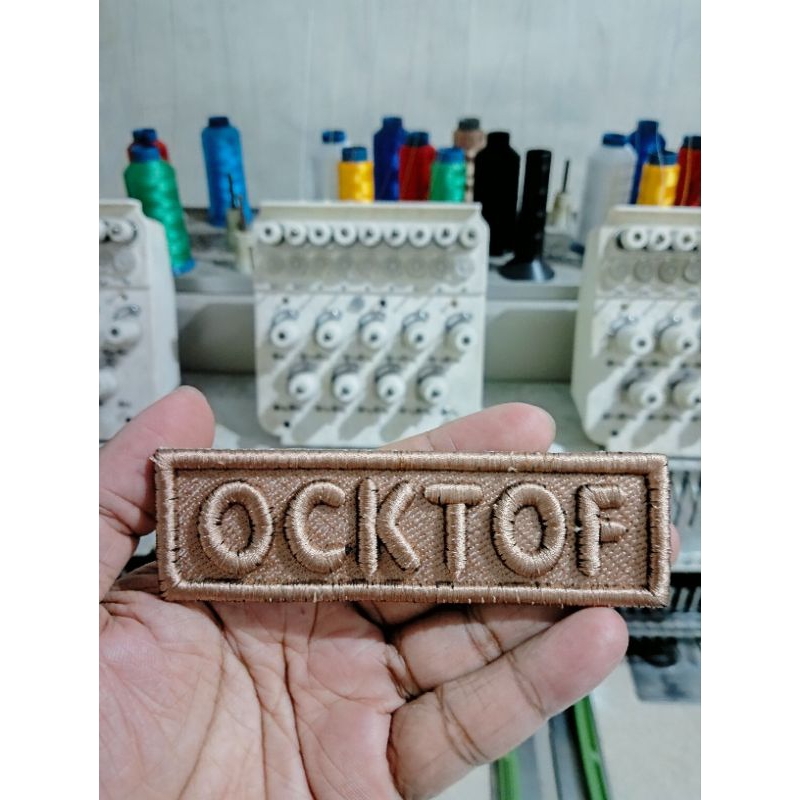 Jual CUSTOM NAMA / NAME TAG SATU WARNA [ TERBAIK ] TERMURAH [ BORDIR ...