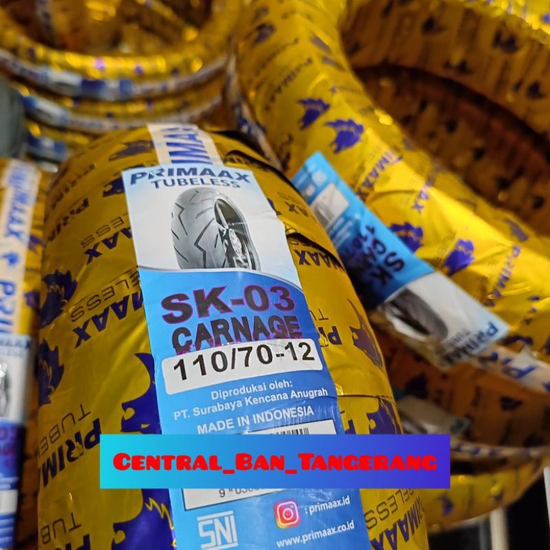 Jual Ban Tubless Primaax SK-03 Uk 110/70-12 ( Medium Compound ...