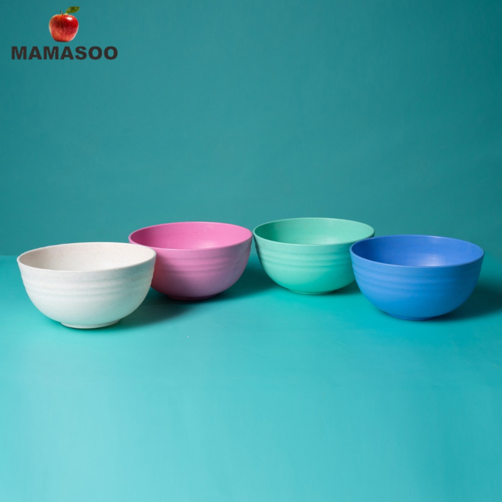 Jual MAMASOO Mangkok Plastik Bahan Jerami Gandum Mangkuk Plastik ...