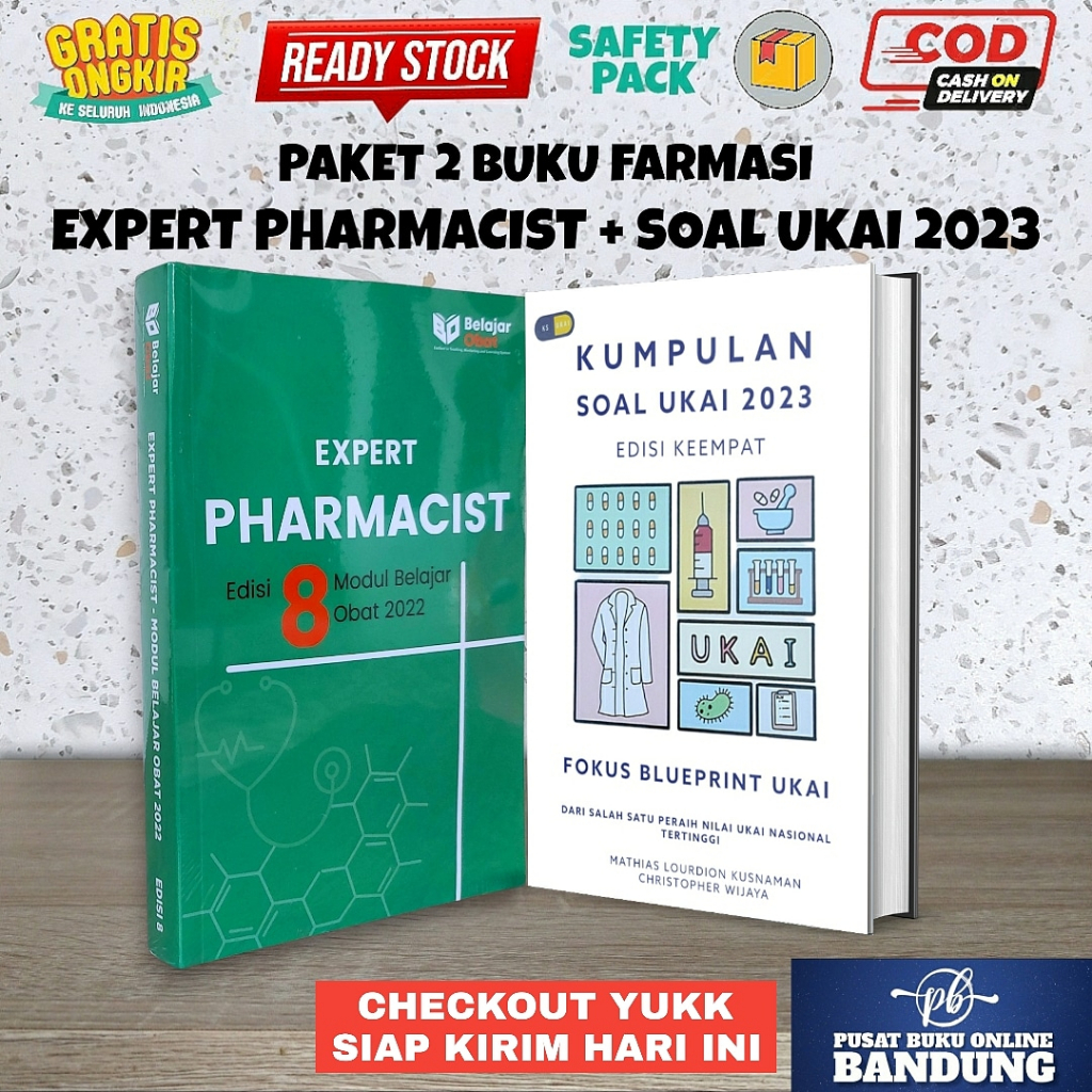 Jual PAKET 2 BUKU EXPERT PHARMACIST EDISI 8 MODUL BELAJAR OBAT 2022 KUMPULAN SOAL UKAI 2023 BUKU ...