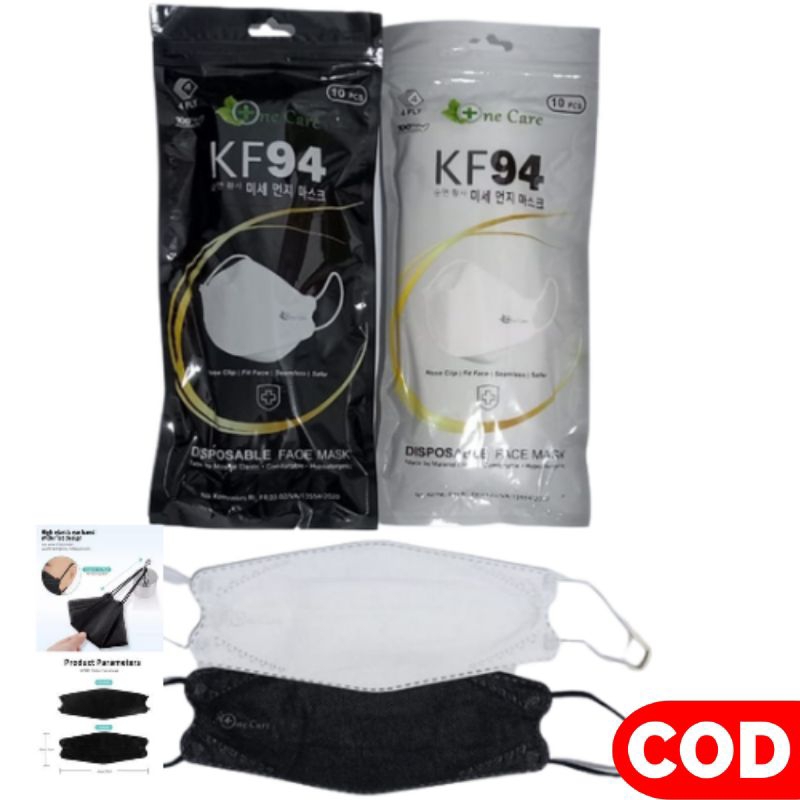 Jual Masker KF94 One Care 4 Ply Diposable Face Mask Isi 10 Pcs | Shopee ...