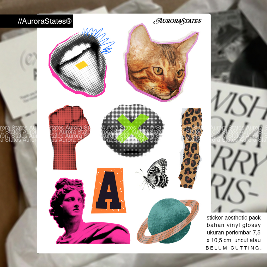 Jual COLLAGE STICKER PACKS | STICKER AESTHETIC RANSOM | STICKER HELM ...