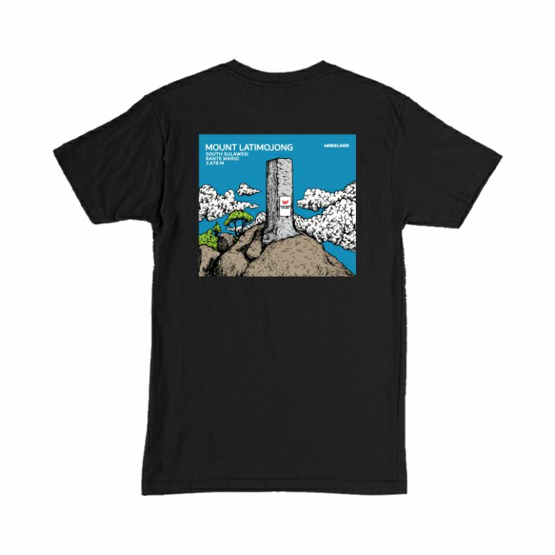 Jual Wheelger Mt. Latimojong Tshirt - Black (KAOS GUNUNG) | Shopee ...