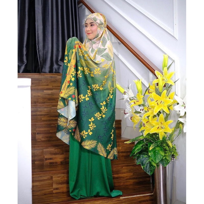 Jual Kameela Hijabku Mukena Nameera Green | Shopee Indonesia