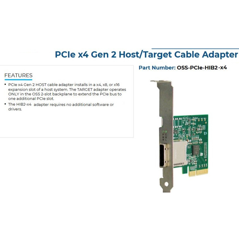 Jual One Stop OSS-PCIe-HIB2-X4 PCI-e Target Cable Adapter | Shopee Indonesia
