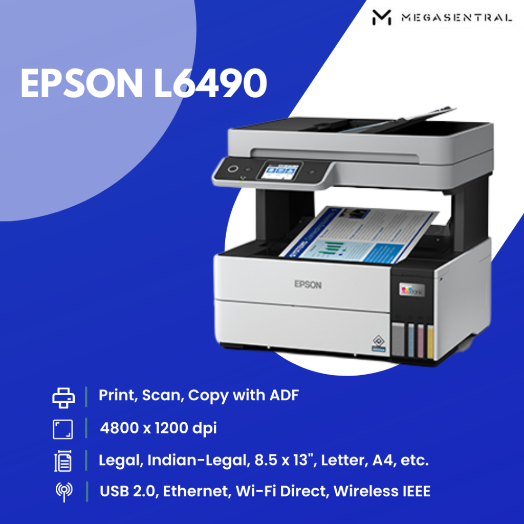 Jual Printer Epson L6490 A4 All in One Print Scan Copy ADF Duplex ...