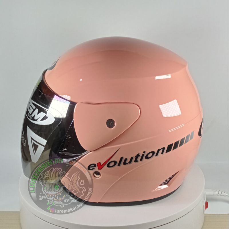 Jual HELM GM EVOLUTION SE HELM GM EVO SOLID ORANGE PASTEL | Shopee ...