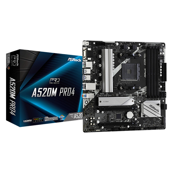 Jual Motherboard ASROCK A520M PRO4 DDR4 AMD AM4 | Shopee Indonesia