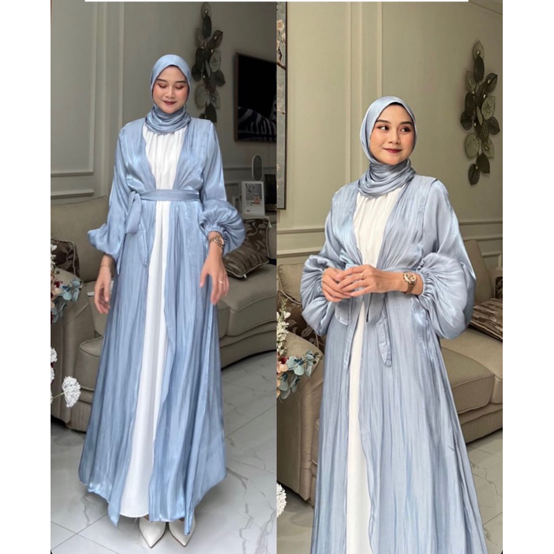 Jual ABAYA SET BY SHIMMER LOOK RAYA SET IED SERIES SHIMMER LONG OUTER ...