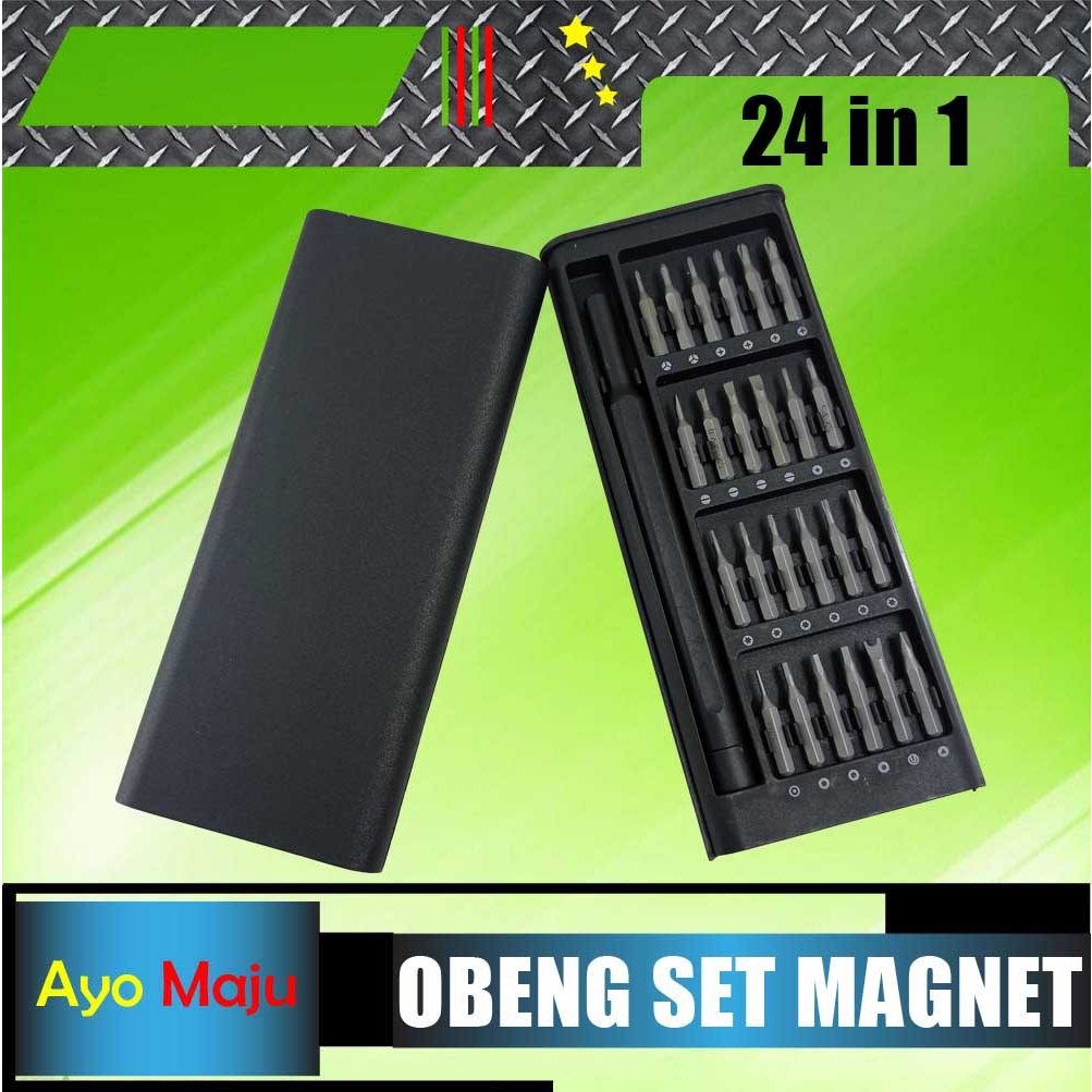 Jual Obeng Magnet Multifungsi 24 in 1 Obeng Set Elektronik | Shopee ...