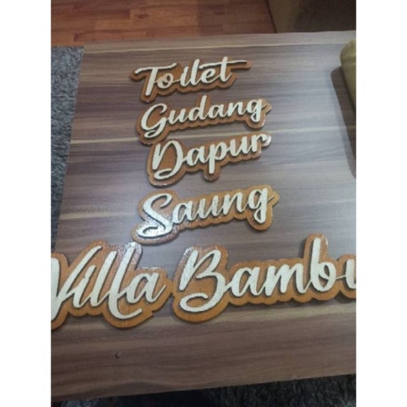 Jual HIASAN DINDING CUSTOM TULISAN TIMBUL KAYU PLAYWOOD | Shopee Indonesia
