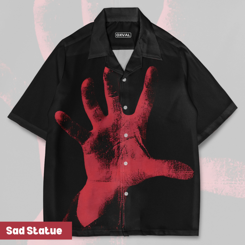 Jual Kemeja Pria Lengan Pendek Motif - Sad statue | Shopee Indonesia