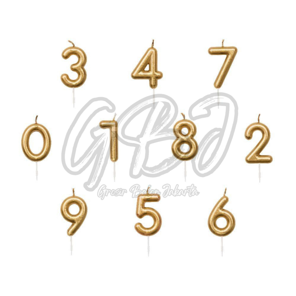 Jual Lilin Angka Ulang Tahun Gold / Silver - Satuan (-+ 5-6cm) | Shopee ...