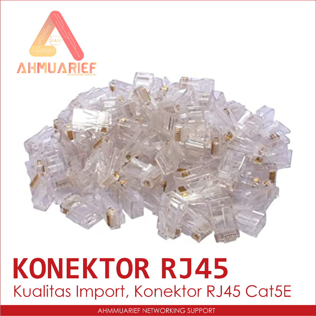Jual CONNECTOR KONEKTOR UTP RJ45 CAT5E RJ 45 CAT 5E MODULAR PLUGS ...