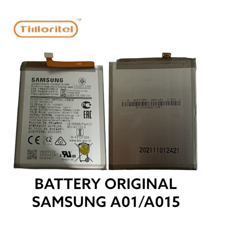 Jual BATTERY ORIGINAL SAMSUNG A01 /A015 SERI QL1695 BERGARANSI | Shopee ...