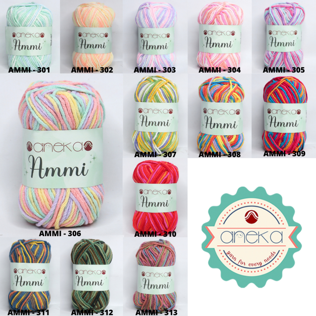 Jual KATALOG - Benang Rajut Ammi Sembur / 100% Acrylic / 6 Ply Akrilik ...