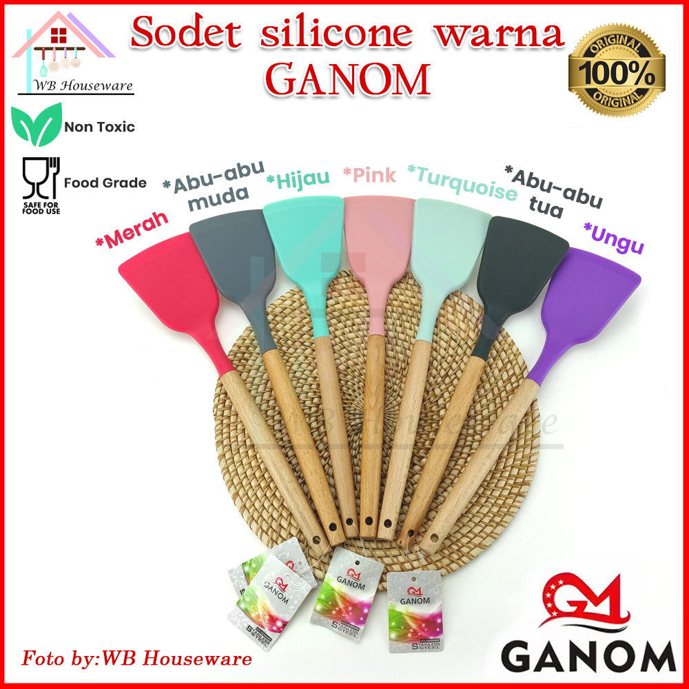 Jual GANOM sodet sutil irus sutil silicone warna tahan panas gagang ...