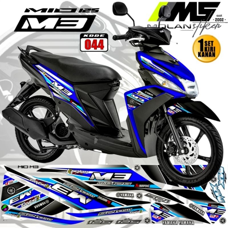 Jual Decal Sticker Striping Variasi Mio M3 125 - Mio 125 - Mio Z 125 ...