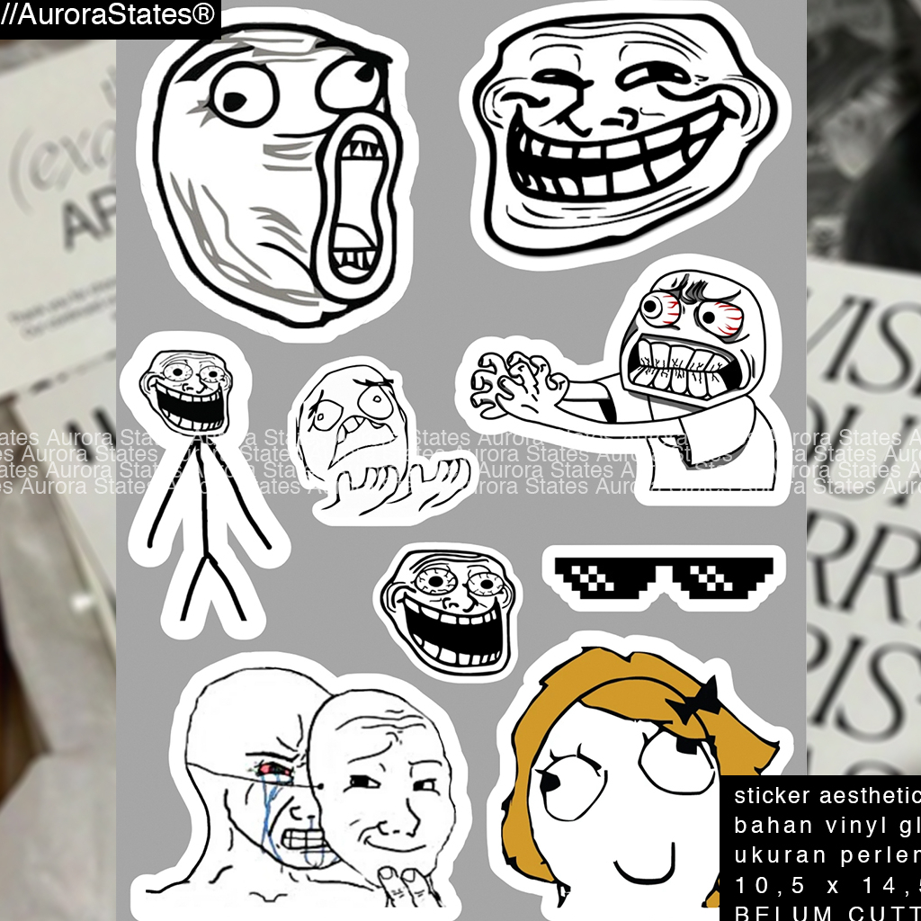 Jual Sticker Meme | Stiker LOL | Sticker Lucu | Stiker Vinyl Anti Air ...