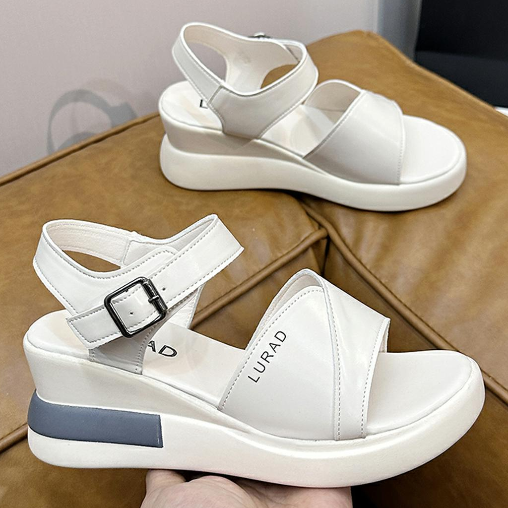 Jual LURAD Sepatu Sandal Putih Wanita Kekinian Fashionable Slide Modis ...