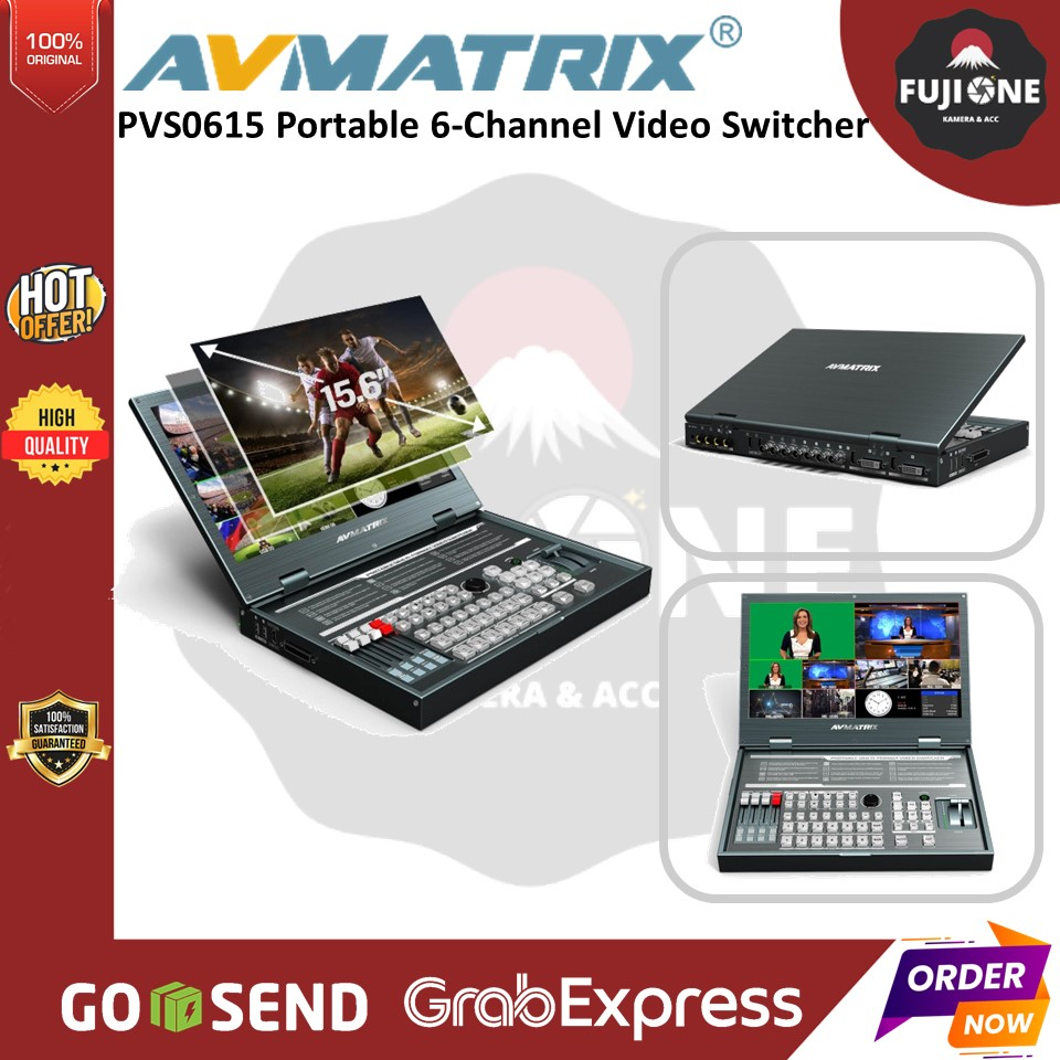 Jual AVMATRIX PVS0615 Portable 6-Channel Video Switcher with 15.6 Inchi ...