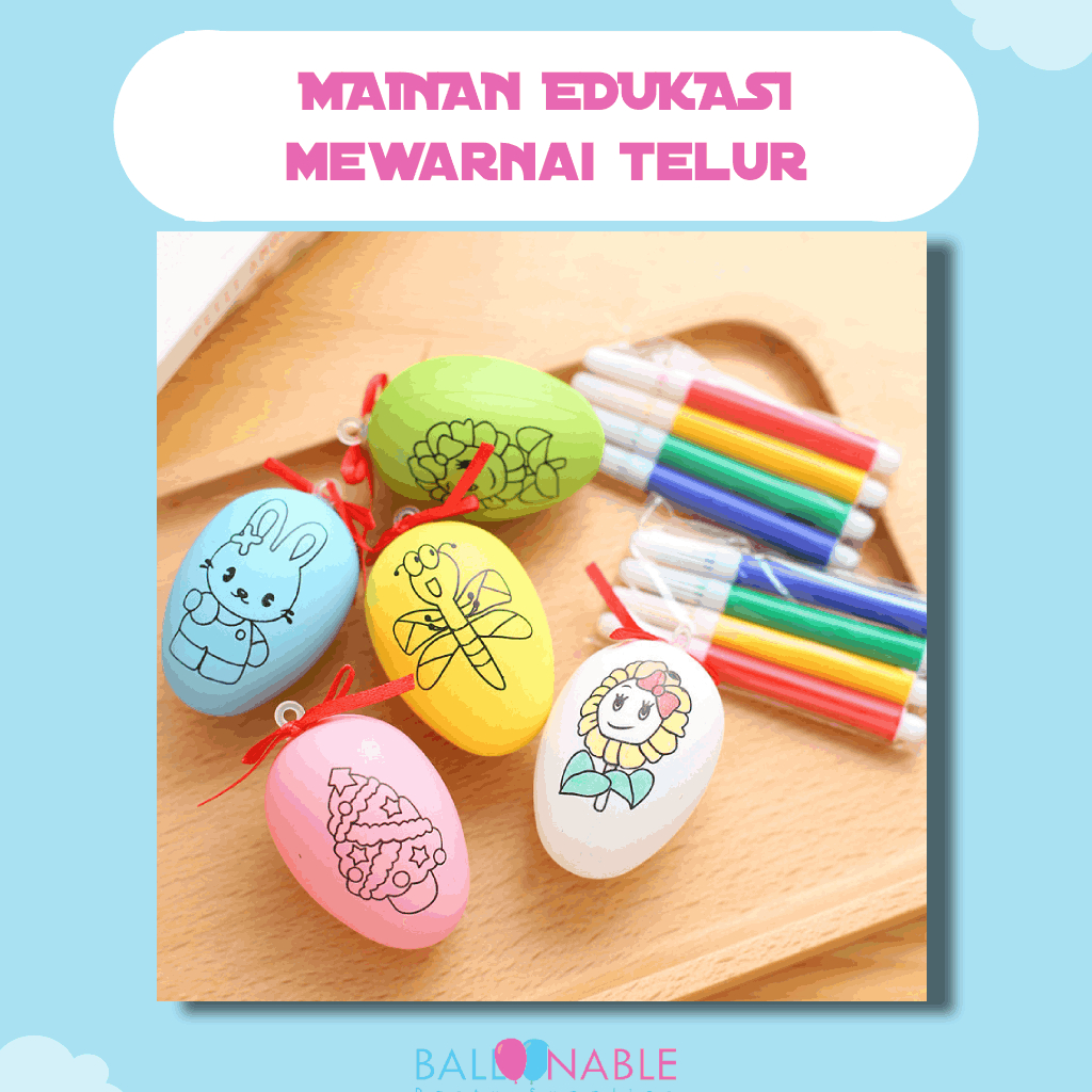 Jual Mewarnai Telur / Coloring Egg / Telur Easter Mainan Anak | Shopee ...