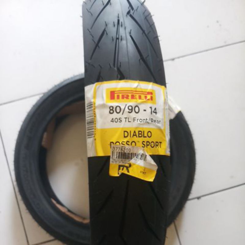 Jual Ban PIRELLI DIABLO ROSSO SPORT ( DRS ) 80 / 90 - 14 Ring 14 TL - Tubeless | Shopee Indonesia