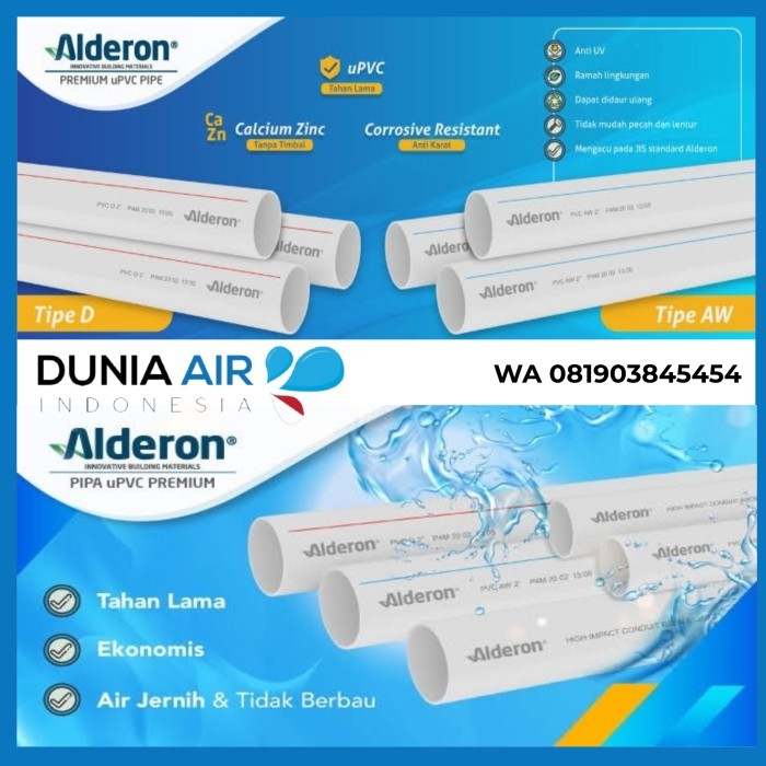 Jual PIPA PVC 2 INCH ALDERON D 4 METER SETARA PIPA RUCIKA D PUTIH ...