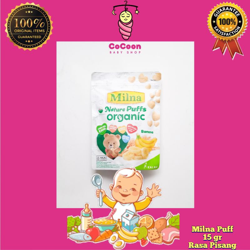 Jual Camilan Snack Bayi Milna Nature Puffs Puff Organic Banana Pisang ...