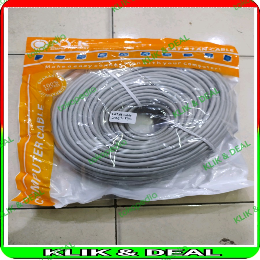 Jual kabel LAN cat 6 50 meter NYK | Shopee Indonesia