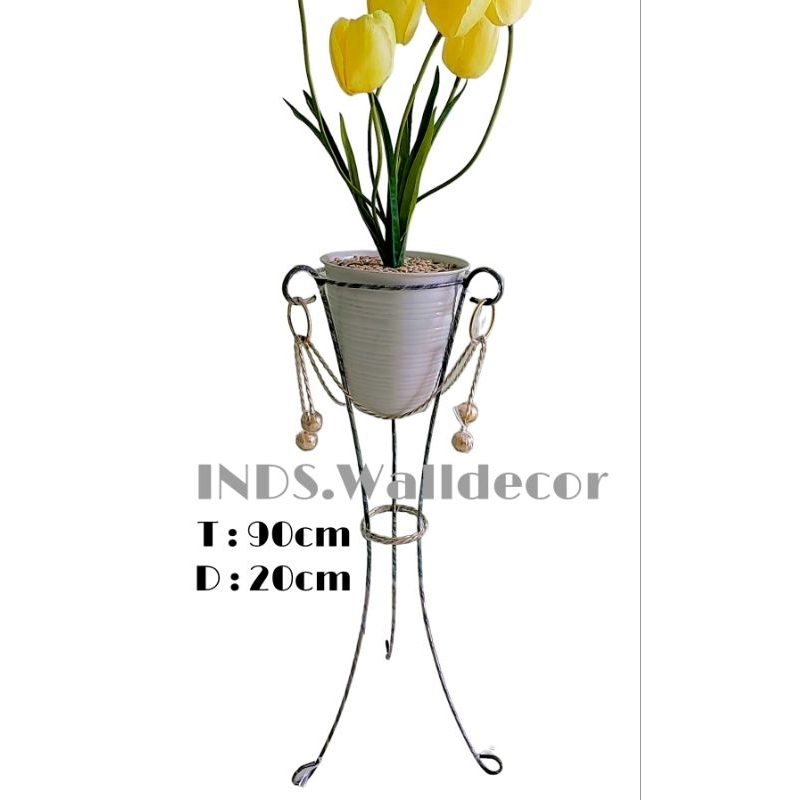 Jual [t.90cm] / Standing Bunga Besi / Rak Pot Bunga Besi / Cagak Tiang ...