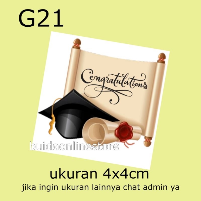 Jual stiker sticker label Happy Graduation Selamat Kelulusan Wisuda ...