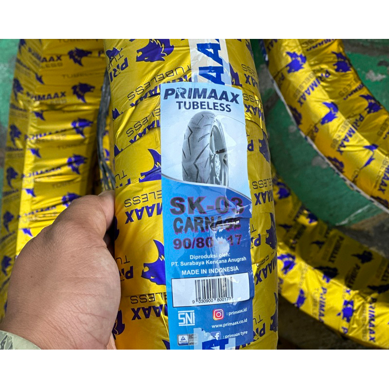 Jual ban primaax primax sk 03 sk03 90/80-17 110/70 80/80 tubeless softcompound | Shopee Indonesia