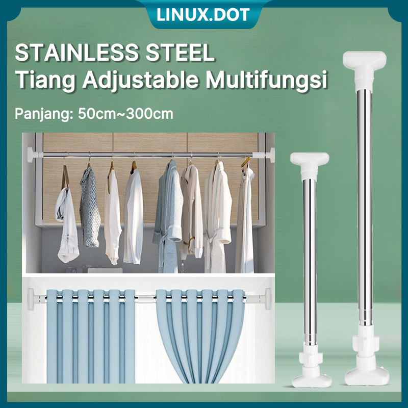 Jual 50-300cm Tiang Pipa Fleksibel/Tiang Tanpa Paku/Tiang Kamar Mandi ...