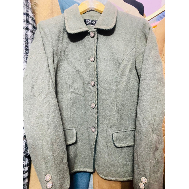 Jual BLAZER WOL ABU LD 90 Panjang 60 KANCING PERMATA FULL FURING (FREE ...