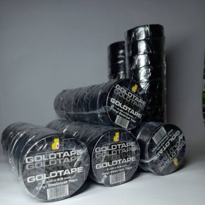 Jual (PCS) ISOLASI KABEL LISTRIK GOLD TAPE HITAM GOLDTAPE HITAM ...