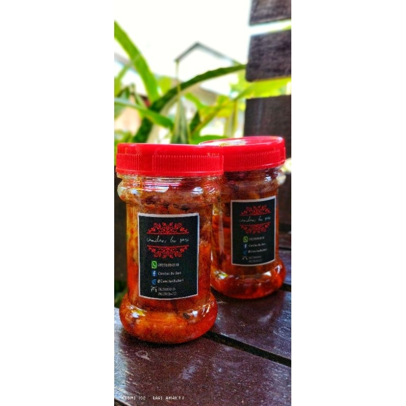 Jual sambal cumi asin botol/sambal goreng mandai botol/sambal jengkol ...