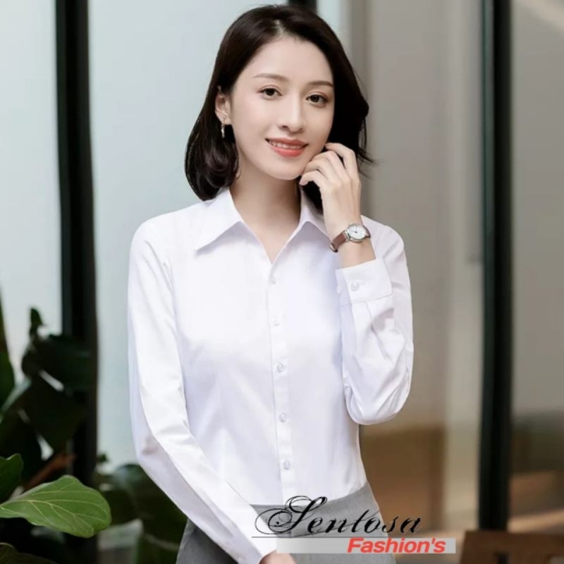 Jual KEMEJA BASIC WANITA KEMEJA POLOS LENGAN PANJANG KEMEJA KERJA KEMEJA KASUAL | Shopee Indonesia