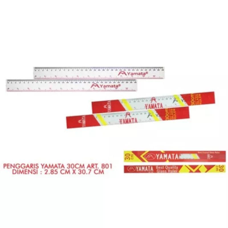 Jual Penggaris YAMATA | Penggaris Plastik 30cm | Shopee Indonesia